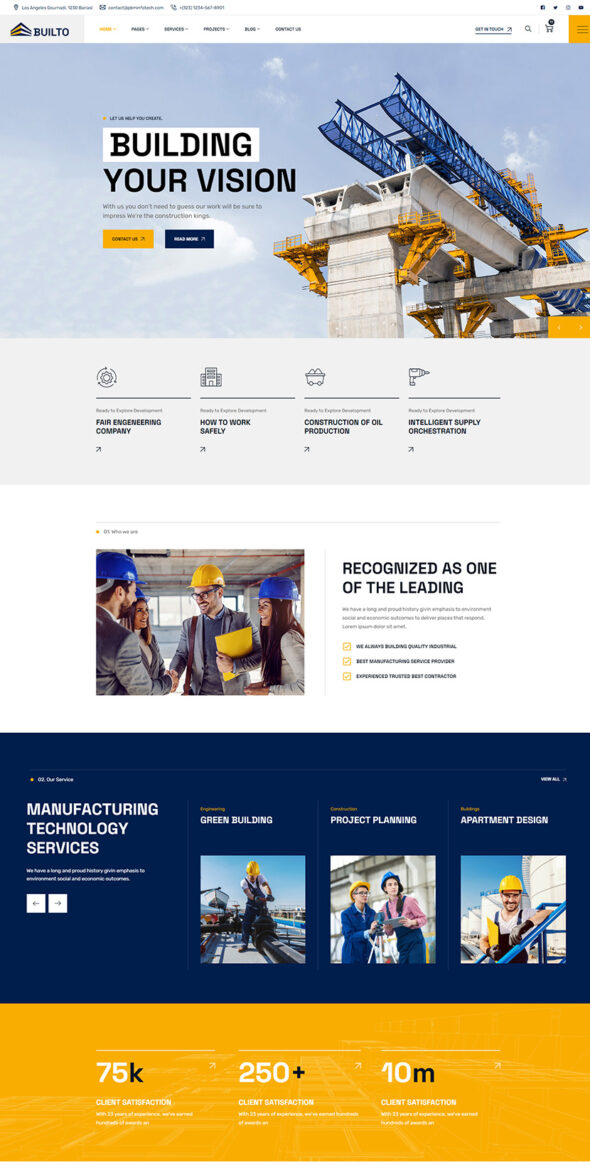 Builto | Engineering Construction HTML Template - PBM Infotech