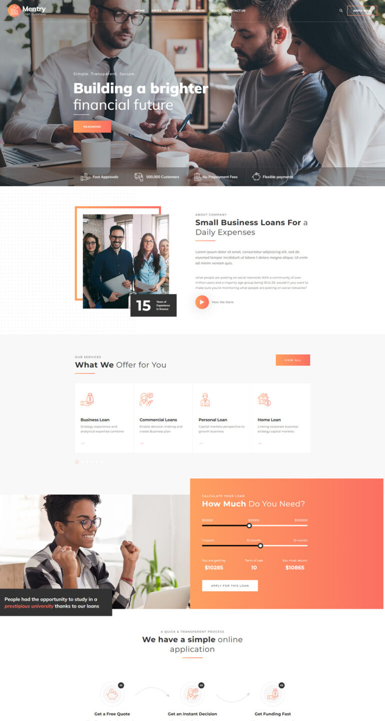 Mentry | Loan and Financial HTML Template - PBM Infotech