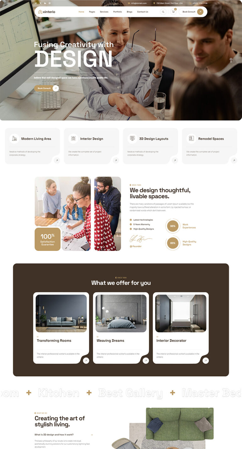 Xinterio - Interior Design HTML Template - PBM Infotech